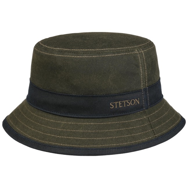 Cappello di Tessuto Waxed Cotton Bucket by Stetson --> Cappelli ...