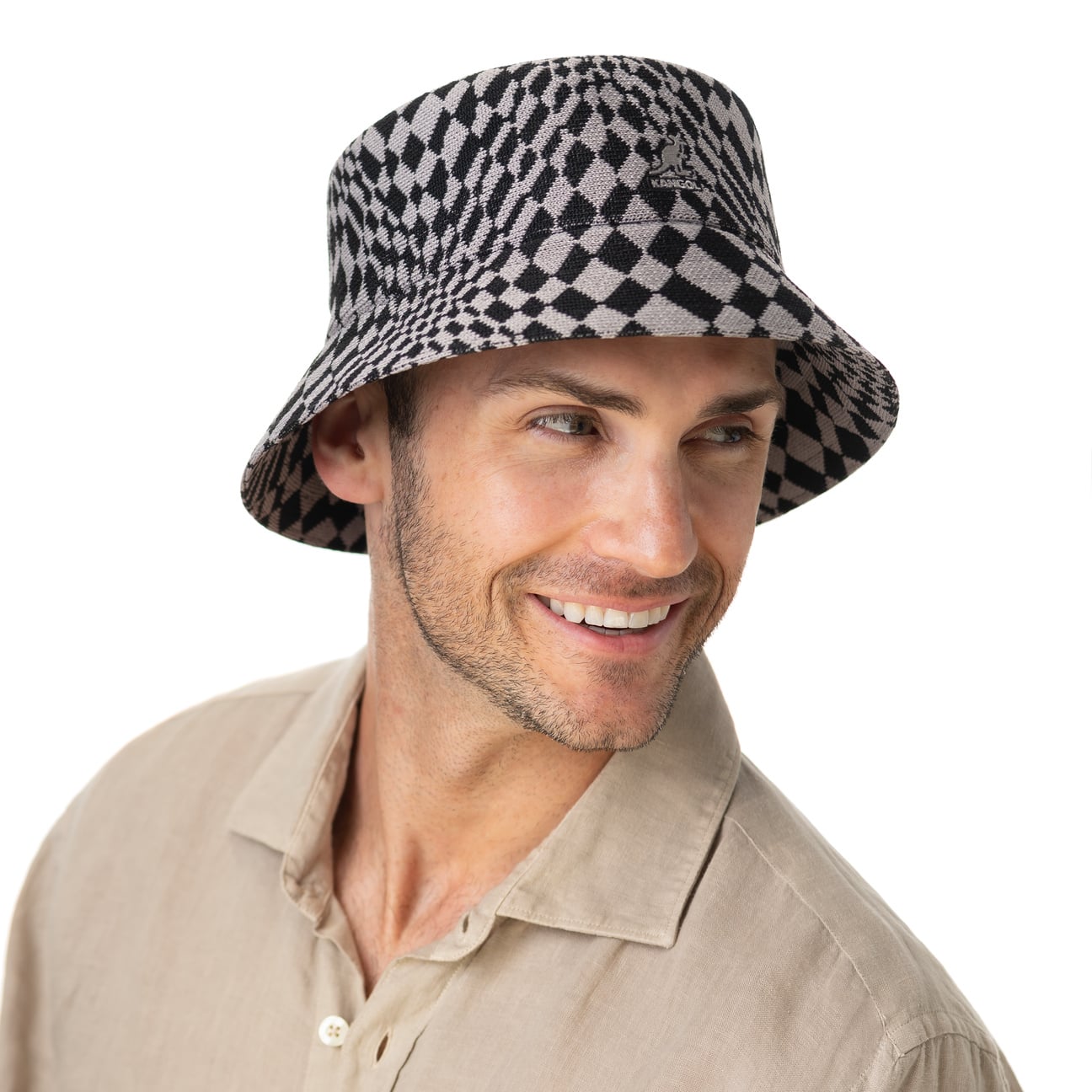 Cappello di Tessuto Warped Check Bucket by Kangol - € 39,95